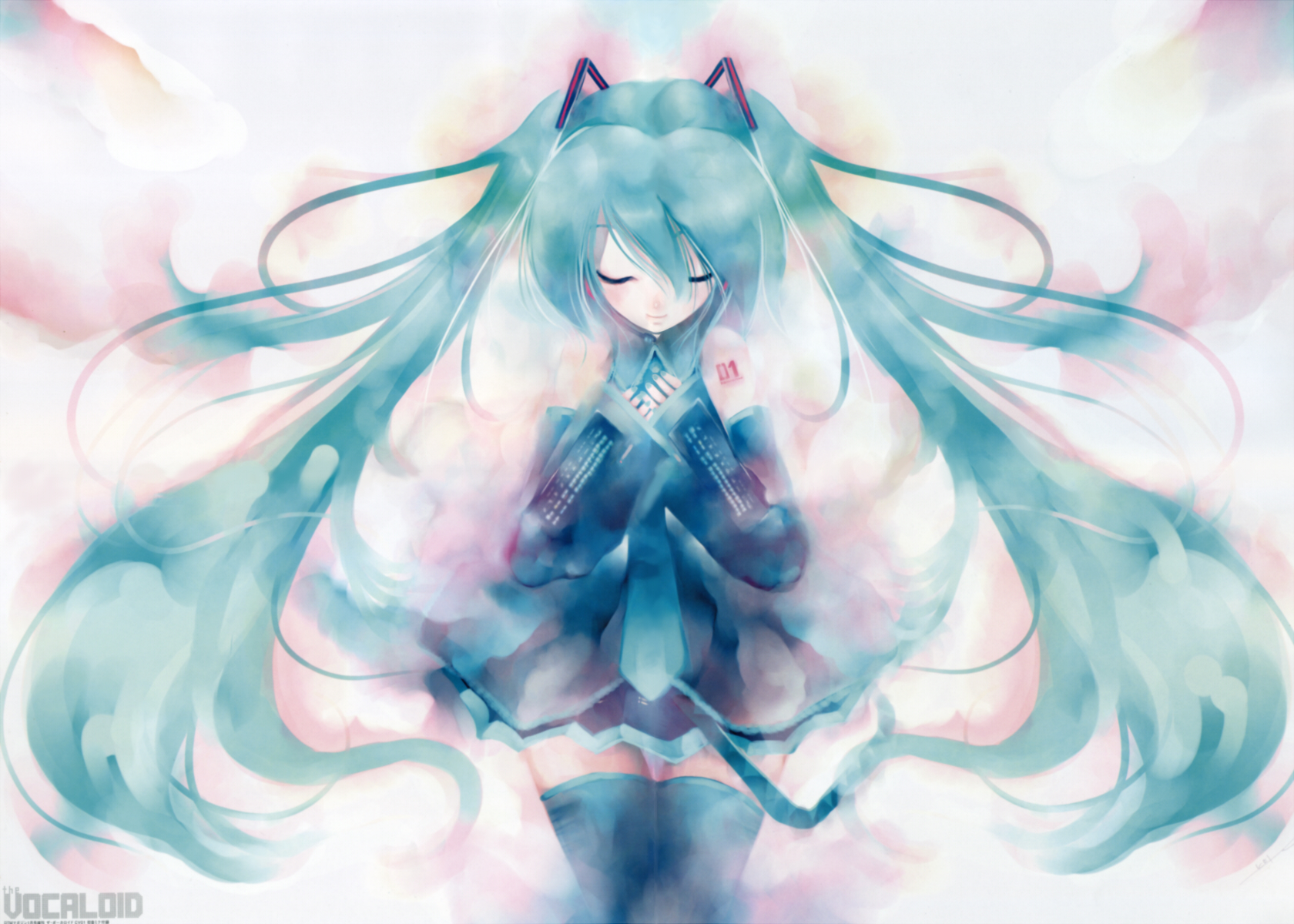 kei vocaloid hatsune miku headphones thighhighs | #129151 | yande.re